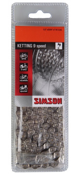 Simson ketting 1/2 x 5/64 9S 116 schakels - Giga-Bikes Tilburg