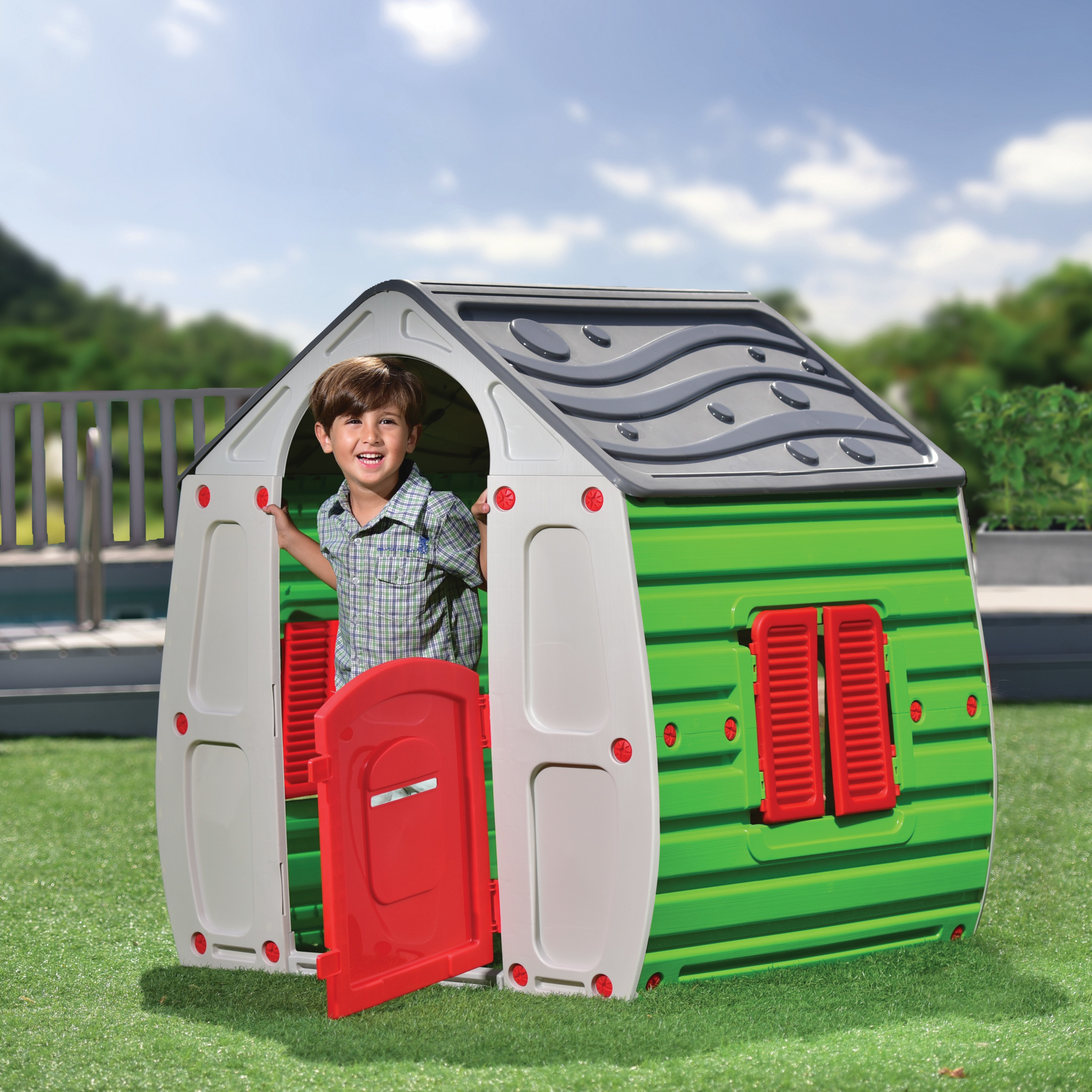 Starplay Magical Playhouse 102 x 90 x 109 cm Gray/White/Green ...